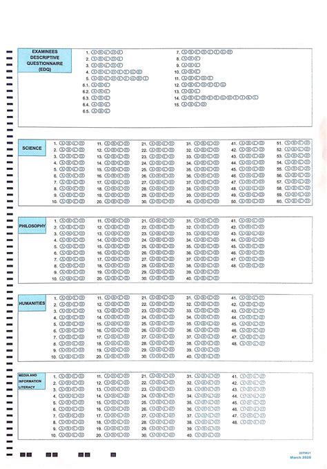 National Achievement Test Answer Sheet Image To U