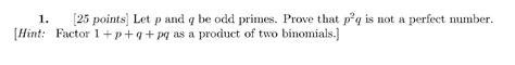 Solved Points Let P And Q Be Odd Primes Prove That Chegg