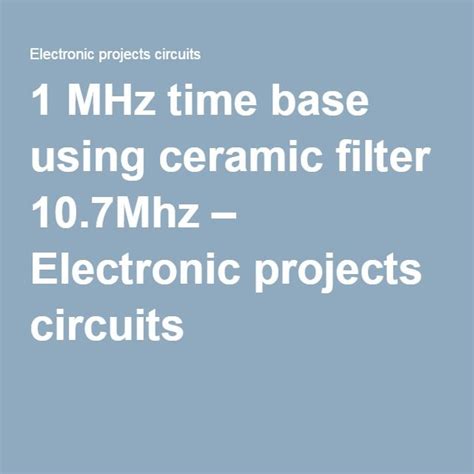 7 Radio Frequency Circuit Diagrams ElecCircuit Com Electronics Projects Circuit Radio