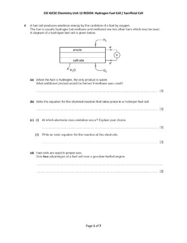 Igcse Chemistry Unit 12 Redox Teaching Resources