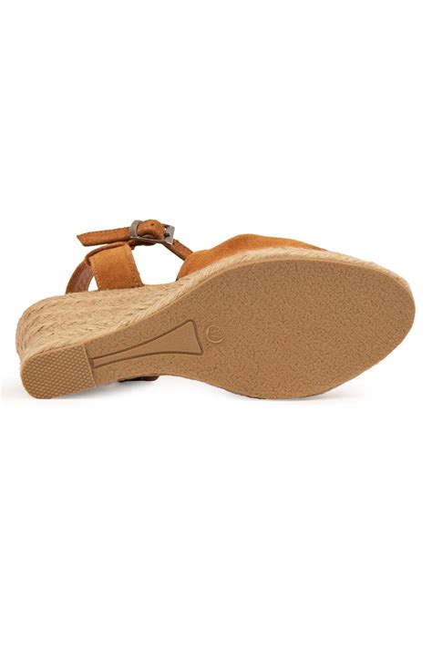 Pegia Nadi Womens Genuine Suede Espadrille Wedge Platform Sandals