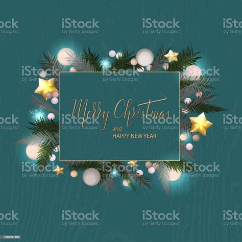 메리 크리스마스와 새해 복 많이 받으세요인사말 카드의 벡터 일러스트 레터링 축하 로고 엽서에 대한 스톡 벡터 아트 및 기타 이미지 Istock