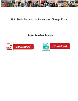 Fillable Online Hdfc Bank Account Mobile Number Change Form Hdfc Bank Account Mobile Number