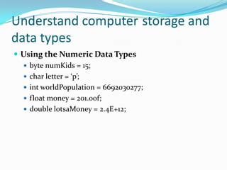 1 1 Core Programming Understand Computer Storage And Data Types PPTX