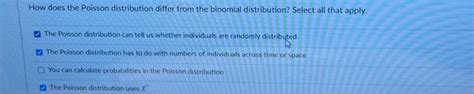 Solved How Does The Poisson Distribution Differ From The Chegg Com