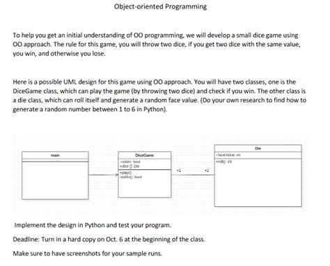 Solved Object Oriented Programming To Help You Get An Chegg