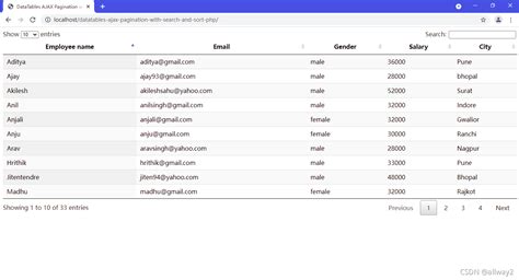 Datatables Php Ajax 分页php Datatable Csdn博客