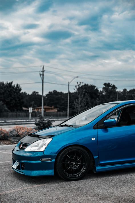 Honda Civic Hatchback Modified Blue