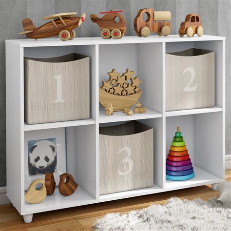 Organizador De Brinquedos Infantil Aquarela Branco Henn Madeiramadeira