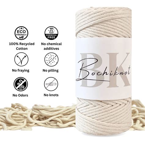 Bochiknot Braided Macrame Cord 4mm 109yds Bochiknot