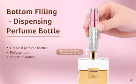 Honzuen Perfume Atomiser 5ml Travel Refillable Bottle 5 Pack Mini