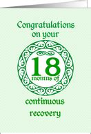 18 Month Anniversary Of Addiction Recovery Cards From Greeting Card