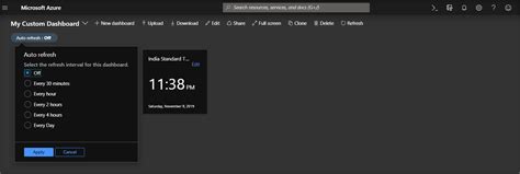 Auto Refresh Option In Azure Portal Dashboard Dotnetmirror