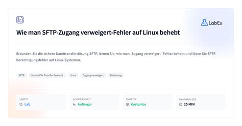 Sftp Permission Denied Fehler Beheben Anleitung Für Linux Labex