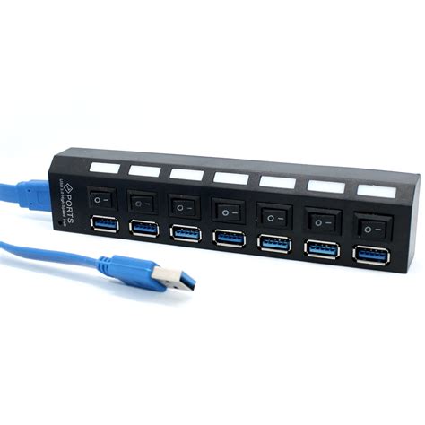Купити Концентратор USB хаб 3.0 на 7 юсб портів із вимикачами Hub ...