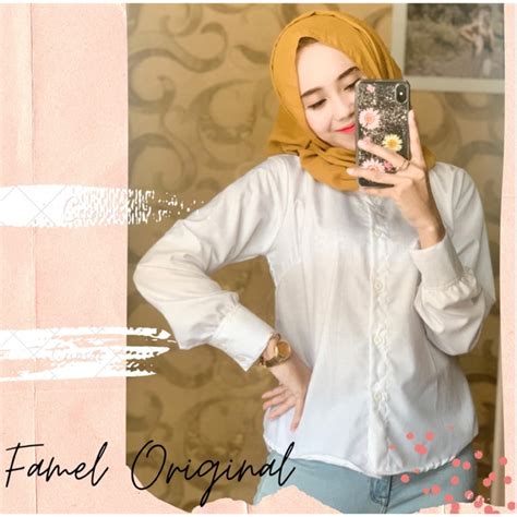 Jual Fokfcpkemeja Basic Putihkemeja Formal Cewekemeja Putih Cewe