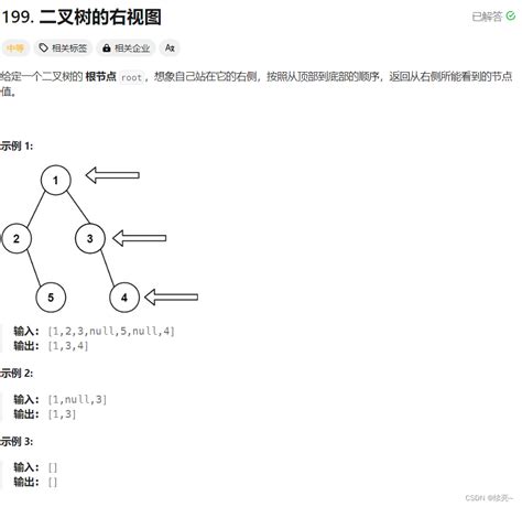 45、二叉树 二叉树的右视图