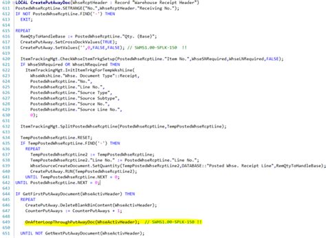 Event Request Codeunit 5760 Function Createputawaydoc · Issue 2886 · Microsoft