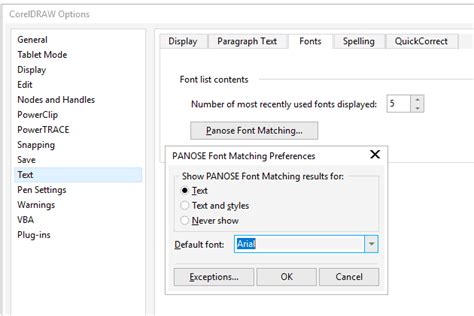 Default Embedded And Substitute Fonts Corel Discovery Center