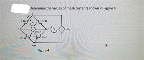 Solved Determine The Values Of Mesh Currents Shown In Figure Chegg