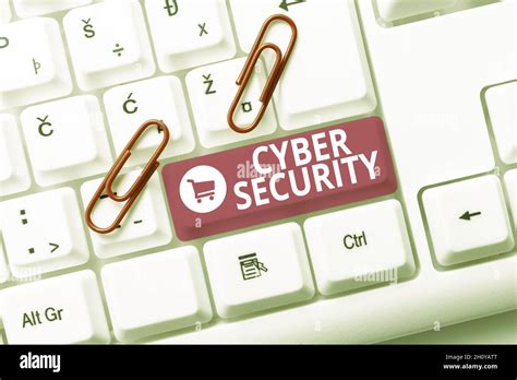 Hand Writing Sign Cyber Security Concept Meaning Protect A Computer
