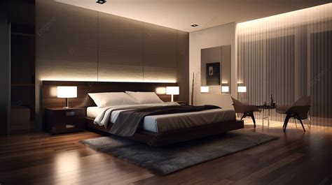 나무 바닥과 현대적인 침대가 있는 현대적인 침실 3d 현대 침실 인테리어 고화질 사진 사진 침실 배경 일러스트 및 사진 무료 다운로드 Pngtree