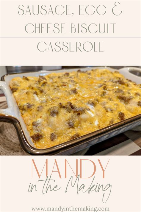 Sausage Egg And Cheese Biscuit Casserole — Mandy In The Making Meals And More On Youtube