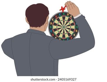 Business Man Throwing Dart Dart Board Stock Vector Royalty Free 2405169327 Shutterstock