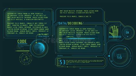 Animated Infographics On The Theme Of Data Decoding Stock Video