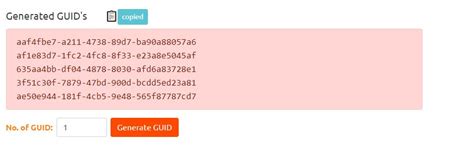 Guid Generator Generate Guid Uuid Online