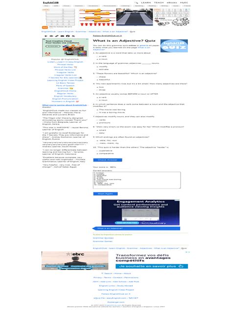 Modifying Pronouns With Adjectives Pdf Adjective English Language