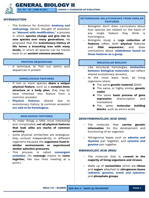 Gen Bio 2 Lesson 7 Pdf Rna Dna