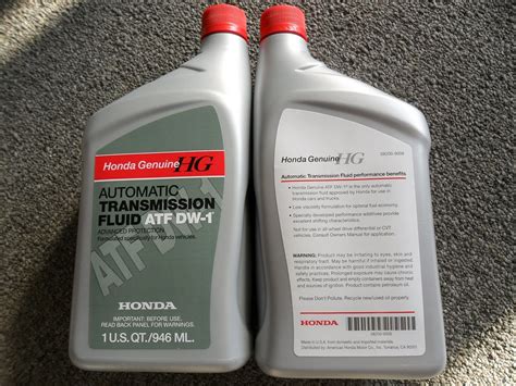 4 Quarts Honda ATF-DW1 Genuine Automatic Transmission Fluid for Honda ...