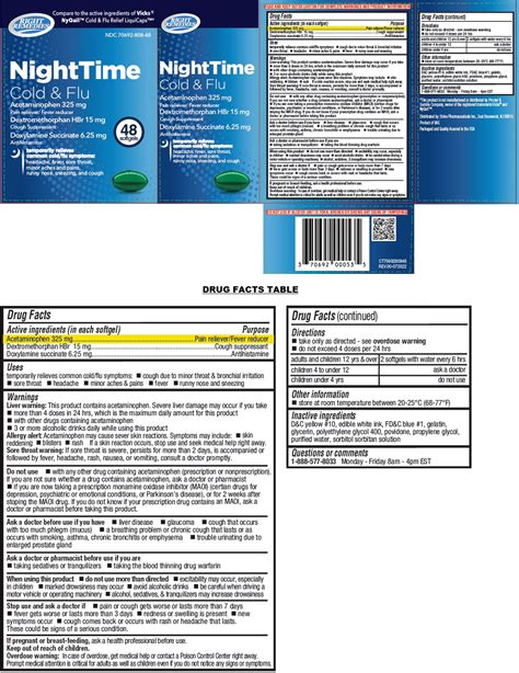 Dailymed Nighttime Cold And Flu Acetaminophen Dextromethorphan