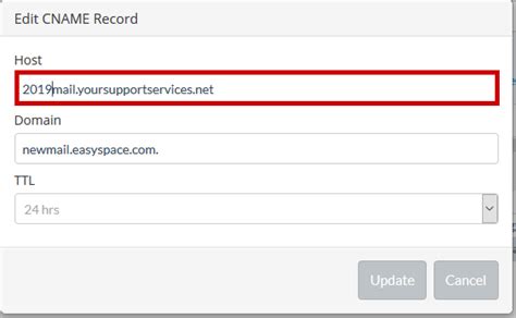 Edit Support Services Cname Records Dns
