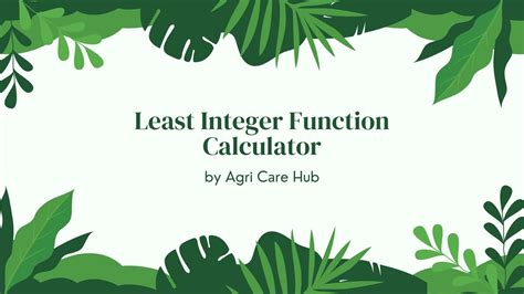 Least Integer Function Calculator Easy Ceiling Tool