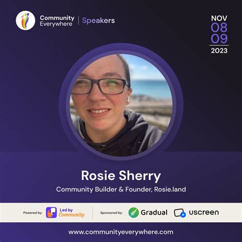 Led By Community On Linkedin Meet Rosie Sherry She Is Founder Of Rosie Land And One Of Our
