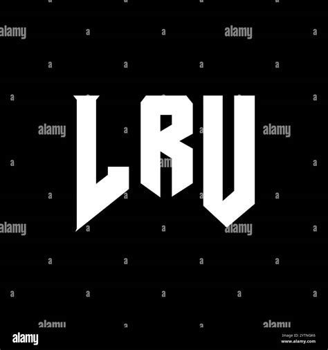 Lru Letter Logo Design For Technology Company Lru Logo Design Black And White Color Combination
