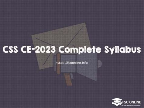 Css Ce 2023 Complete Syllabus [download Pdf] Compulsory And Optional Subjects