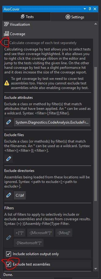 How To Specify Modules For Exclusion From Code Coverage Issue Axodox AxoCover GitHub