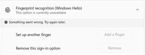 Windows 11 Fingerprint Option Is Currently Unavailable Technipages