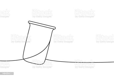 화학 유리 비커 한 줄 연속 드로잉 실험실 유리 장비 연속 한 줄 그림입니다 벡터 미니멀리스트 선형 그림입니다 건강관리와 의술에 대한 스톡 벡터 아트 및 기타 이미지