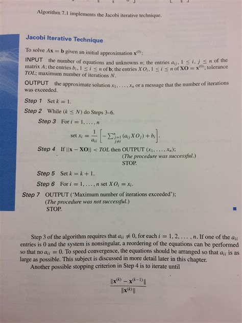 Solved Write Two Functions Called 1 Jacobi And 2