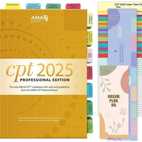 Upgraded Index Tabs For Cpt 2025 Professional Edition Complete Cpt Book Tabs Laminated Color