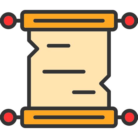 Ancient Scroll Generic Outline Color Icon