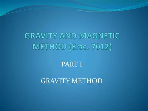 Gravity Method Pptx