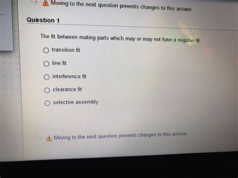 Solved The Fit Between Mating Parts Which May Or May Not Chegg Com