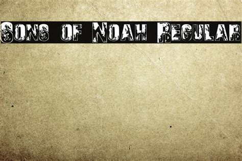 Sons Of Noah Regular Font