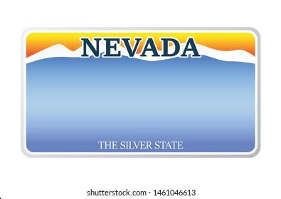License Plate Nevada Vector Illustration On 库存矢量图（免版税）1461014093
