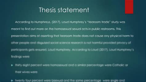 SOLUTION Tearoom Sex Study Studypool